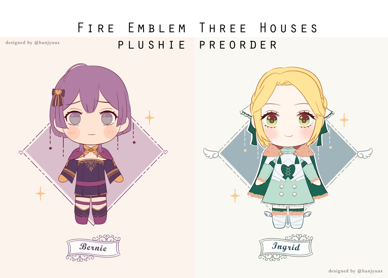 [ PO ] FE3H: Ingrid and Bernadetta Plush