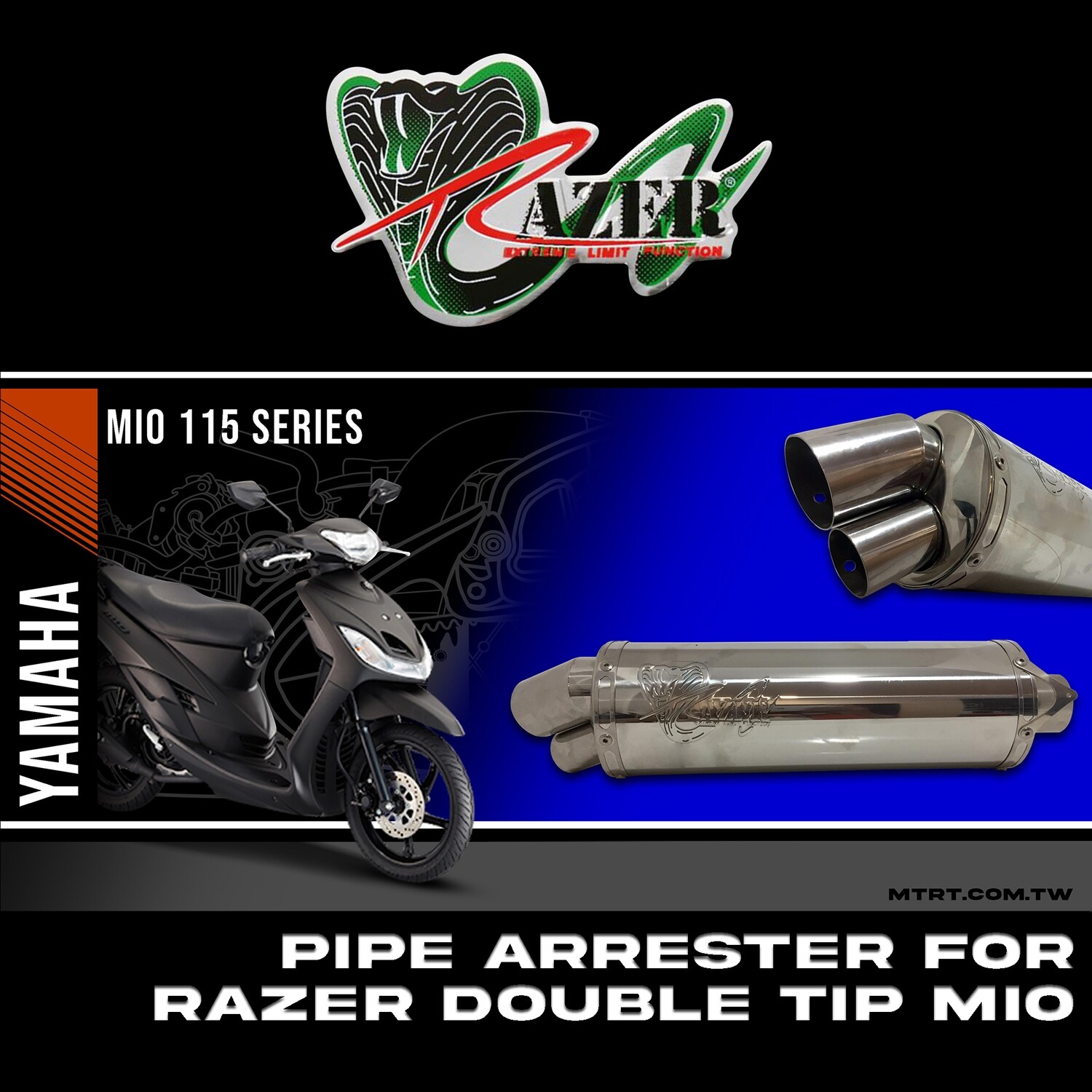 PIPE ARRESTER for RAZER Double Tip Mio