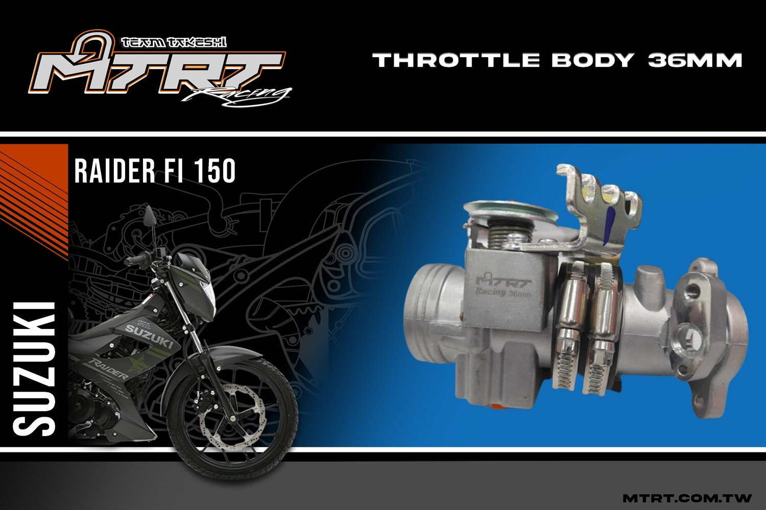 THROTTLE BODY 36MM FOR RAIDER FI-150
