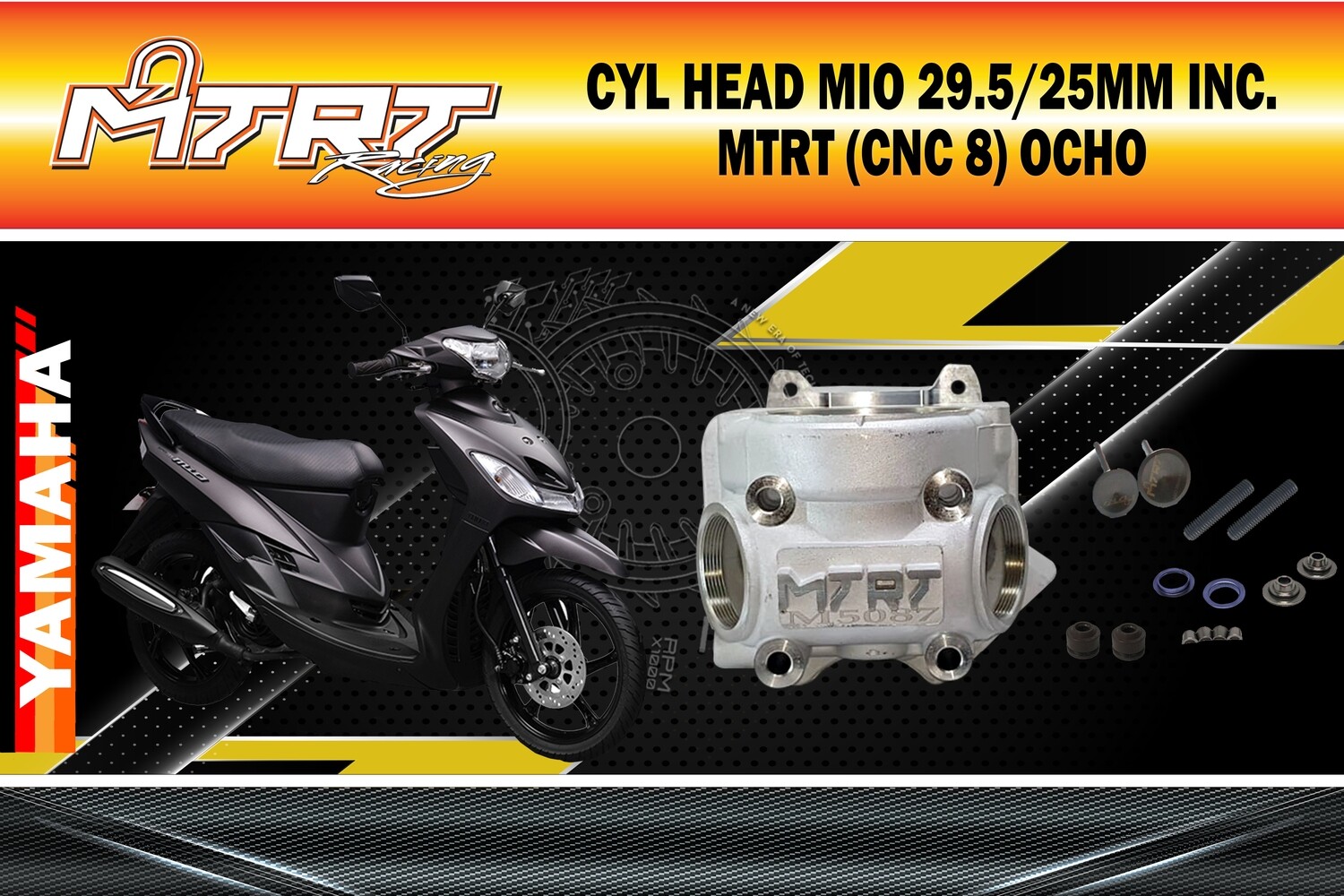 BIG VALVE HEAD MIO 29.5/25mm INC.MTRT (CNC 8) OCHO (RETAINER,VALVE SEAT)