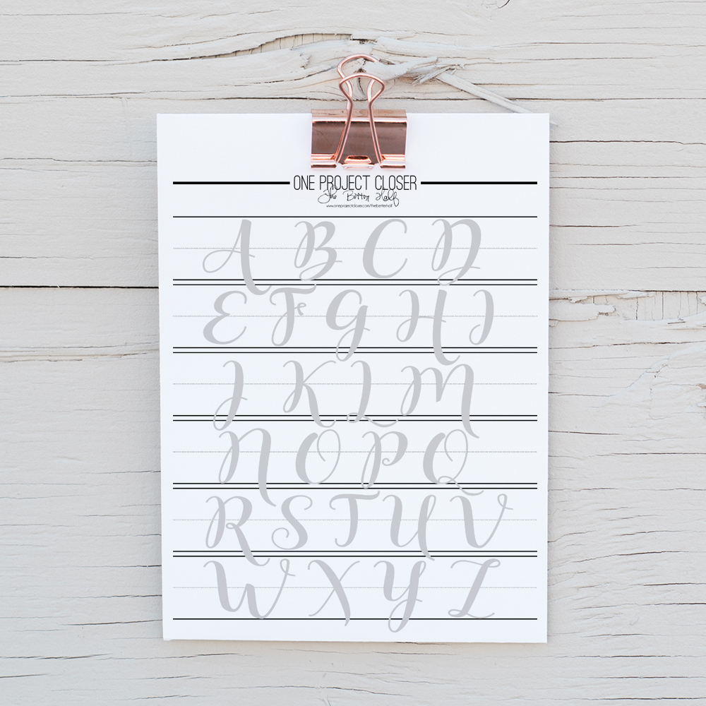 One Project Closer E-Store: Free Printables | Hand Lettering Practice ...