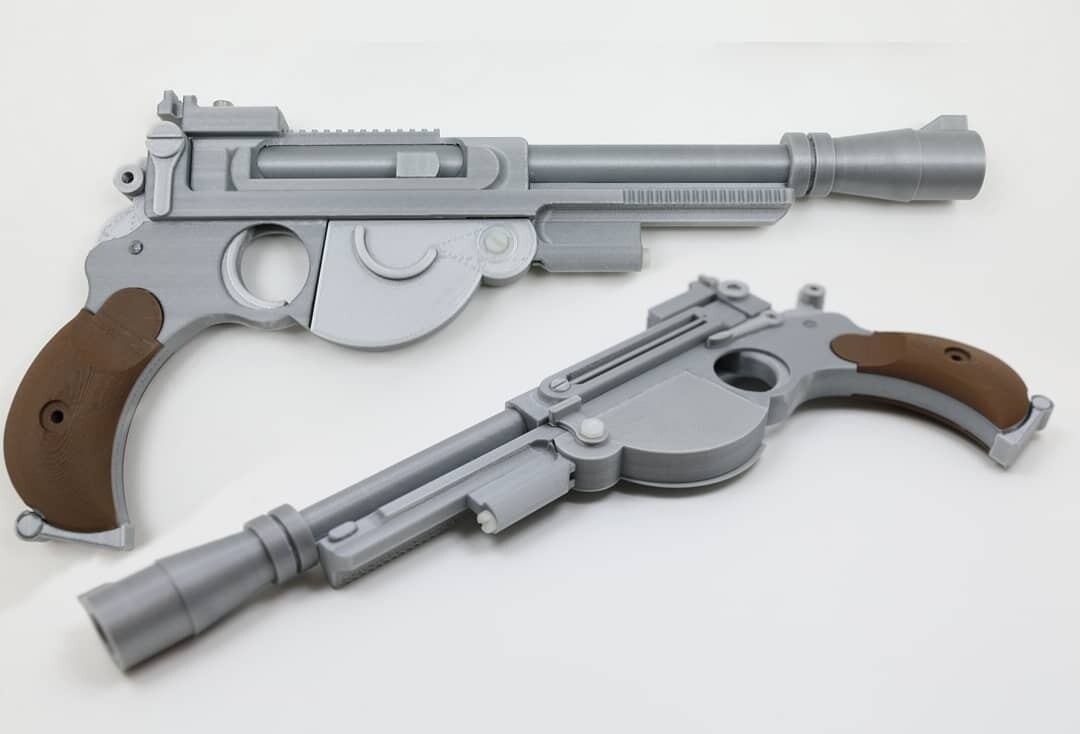 Mandalorian Sidearm modified Bergmann 1894 model kit