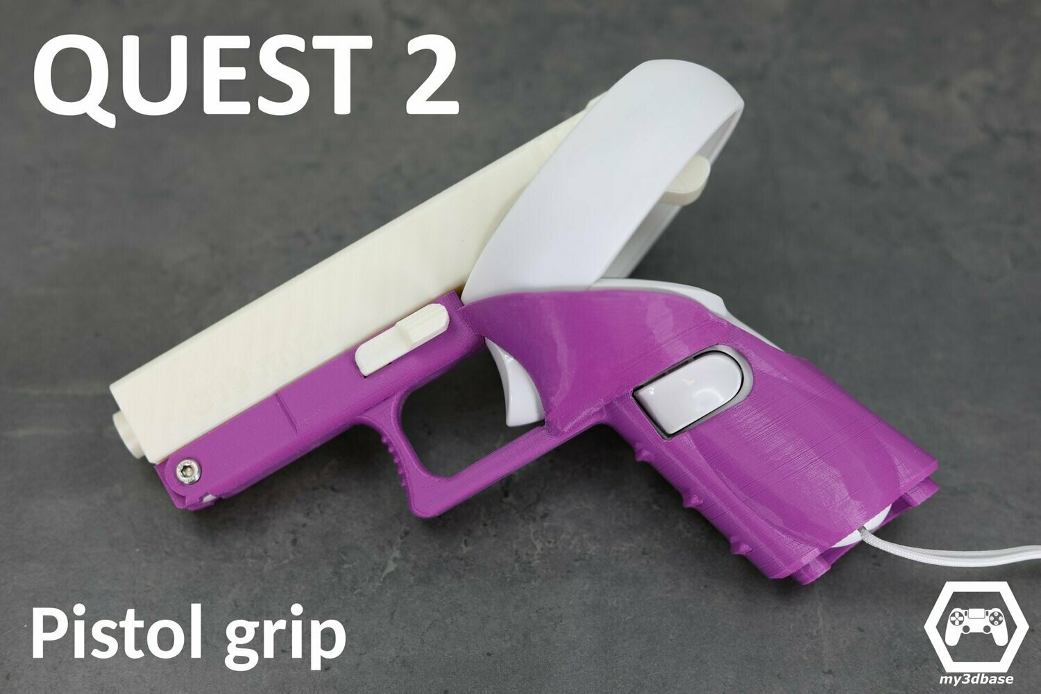 (Quest 2) Pistol Grip for use with Oculus Touch Control