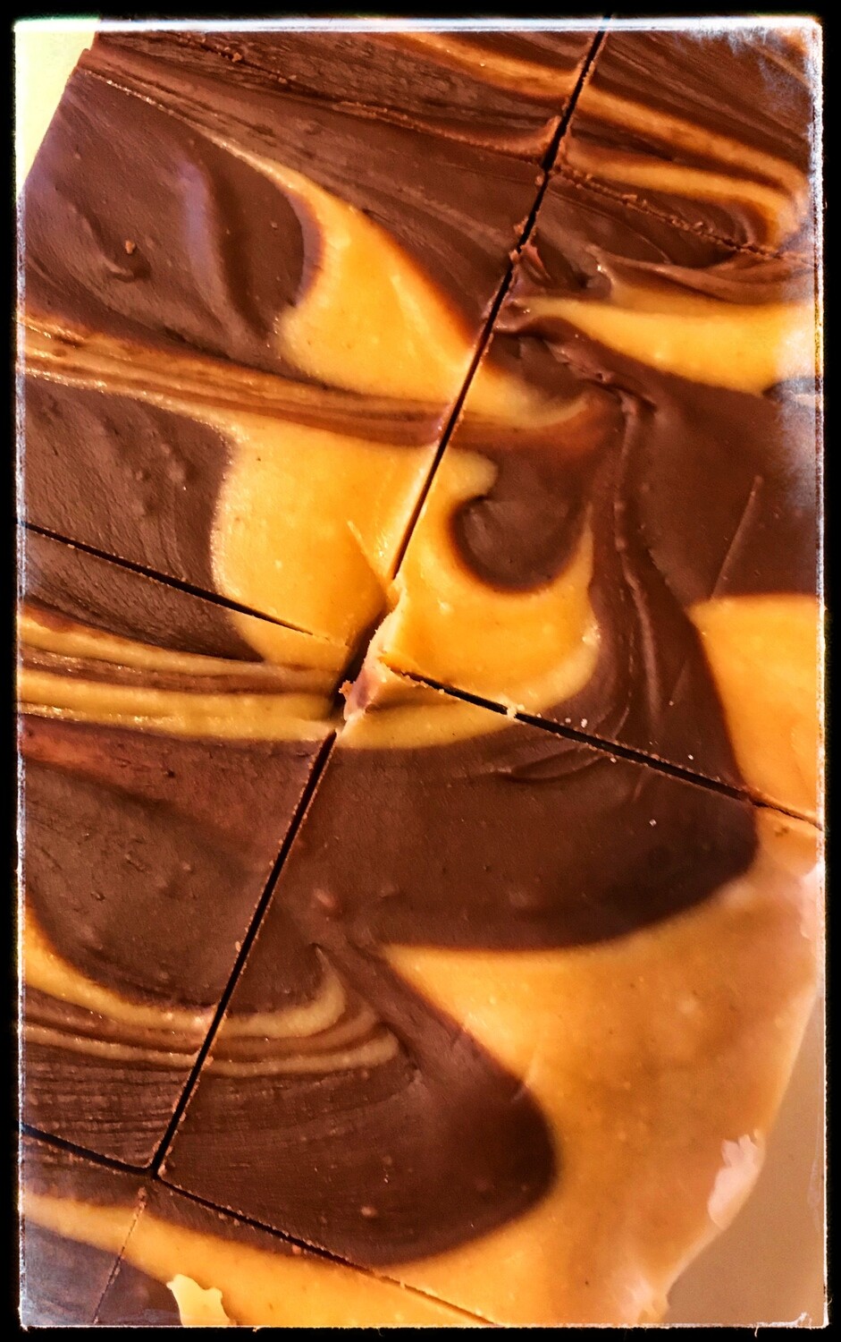 PEANUT BUTTER CHOCOLATE SWIRL FUDGE