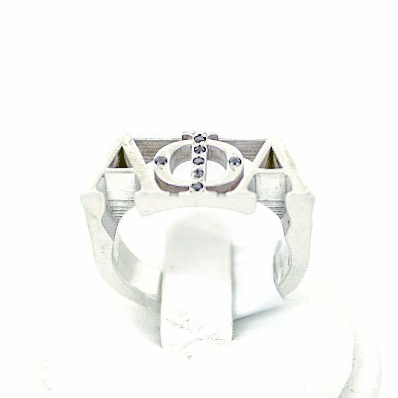 ALPHA PHI ALPHA SYMBOLS RING - Silver