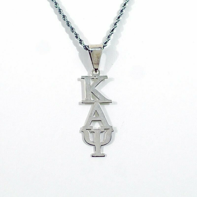KAPPA ALPHA PSI LARGE OPEN PENDANT - Silver