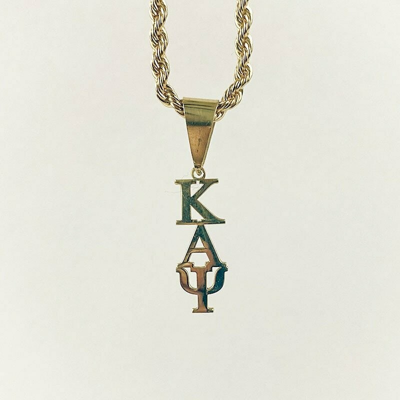 KAPPA ALPHA PSI SMALL OPEN PENDANT - Gold Plated