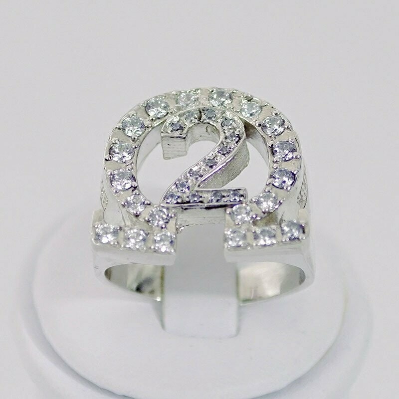 OMEGA SYMBOL RING - 14K Gold & Diamond