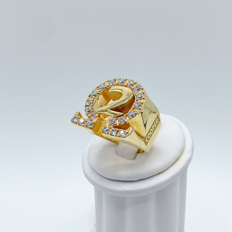 OMEGA SYMBOL RING - Gold Plated