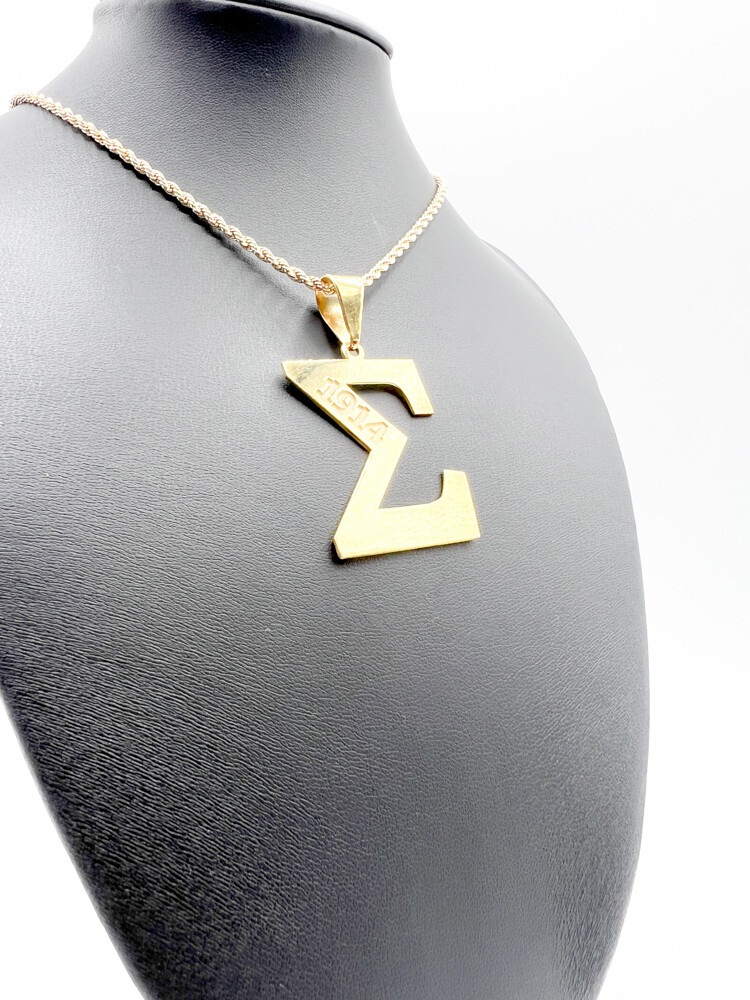 SIGMA SYMBOL GOLD PENDANT
