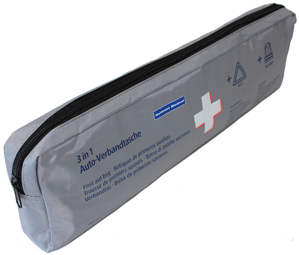 Premium-Kombitasche 3-in-1 für PKW mit Warndreieck, Verbandszeug ...