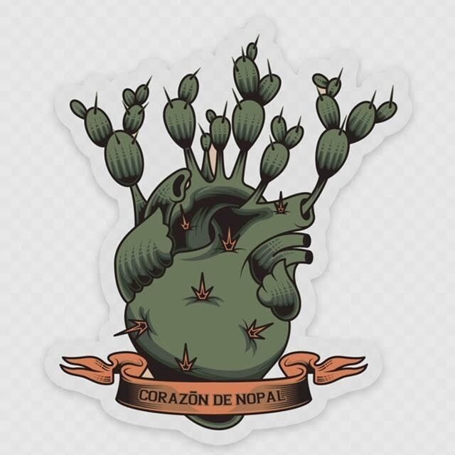 Die cut sticker 'Corazón de Nopal'