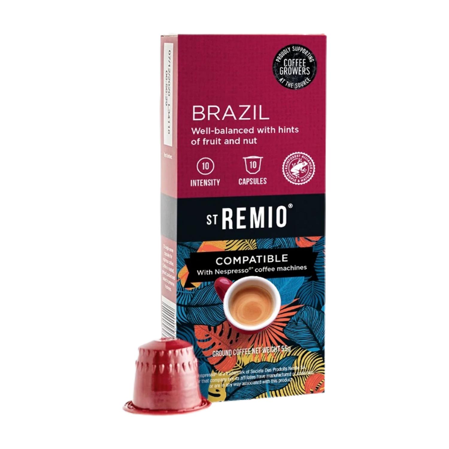St. Remio Nespresso Brazil Artisan UTZ Arabica espresso x10 капсули