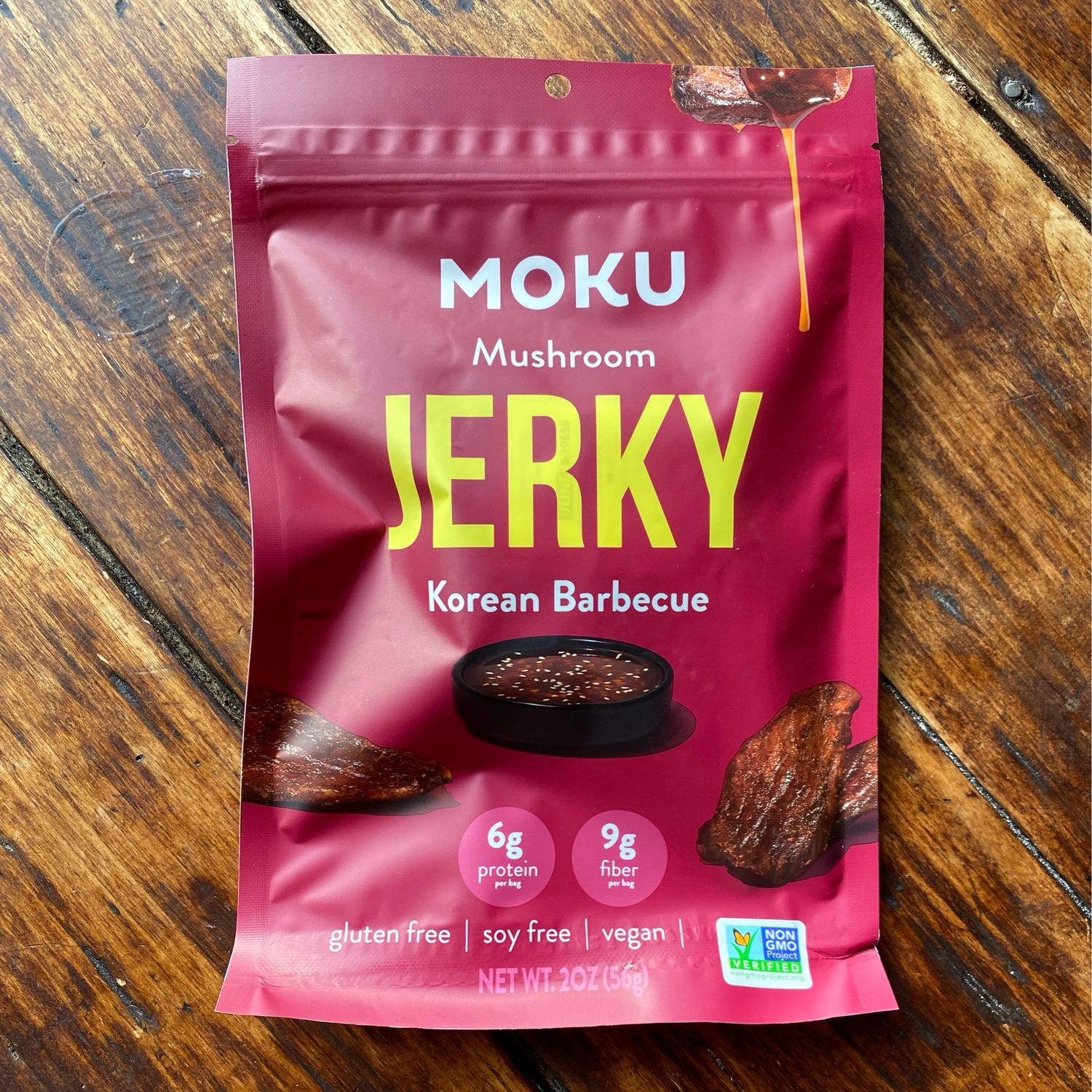 Moku Foods Mushroom Jerky, Korean BBQ