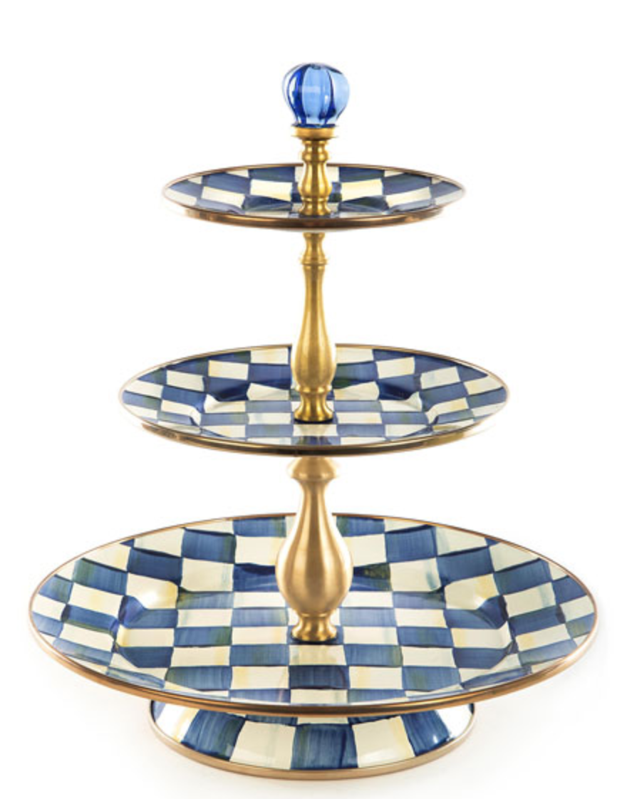 Royal Check Three Tier Sweet Stand