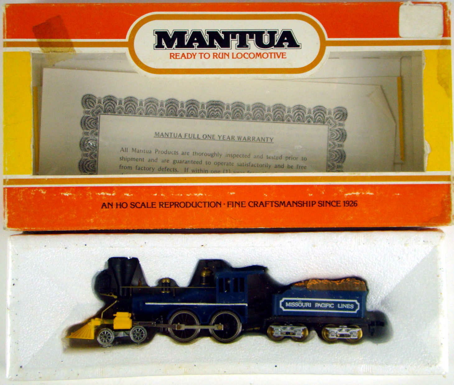 FACTORY SEALED Mantua 307-73 MP 4-4-0 American Standard Locomotive HO Scale