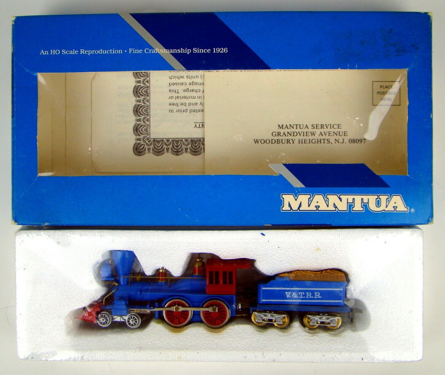 FACTORY SEALED Mantua 307-43 V&T 4-4-0 American Standard Locomotive HO ...