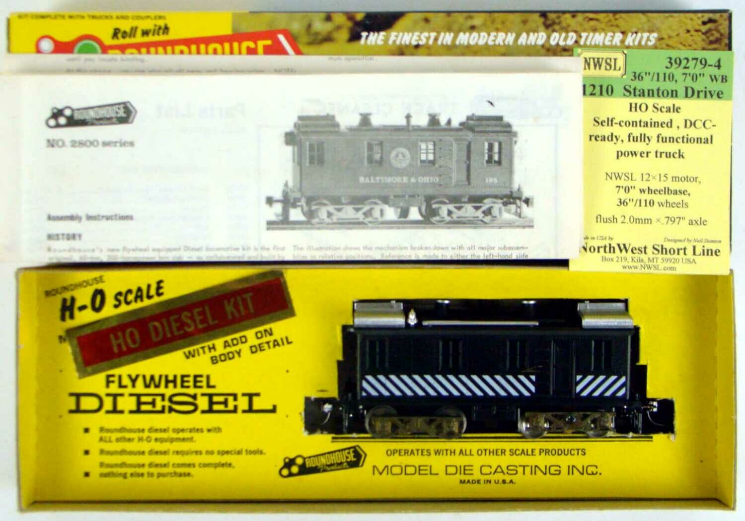 Roundhouse 2811 Unlettered Alco Box Cab Diesel Track Locomotive Kit HO ...