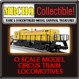 O Scale Model Circus Train Locomotives & Hand Cars 1:48