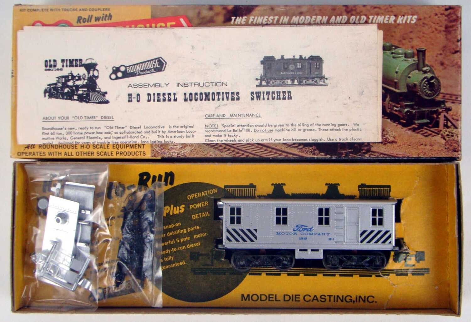Roundhouse 2811 Unlettered Alco Box Cab Diesel Track Locomotive Kit HO ...
