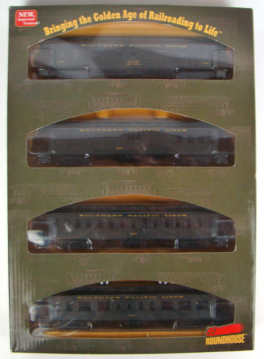 Athearn/Roundhouse 84832 Southern Pacific 4-Car 50' Overland Coach Set ...