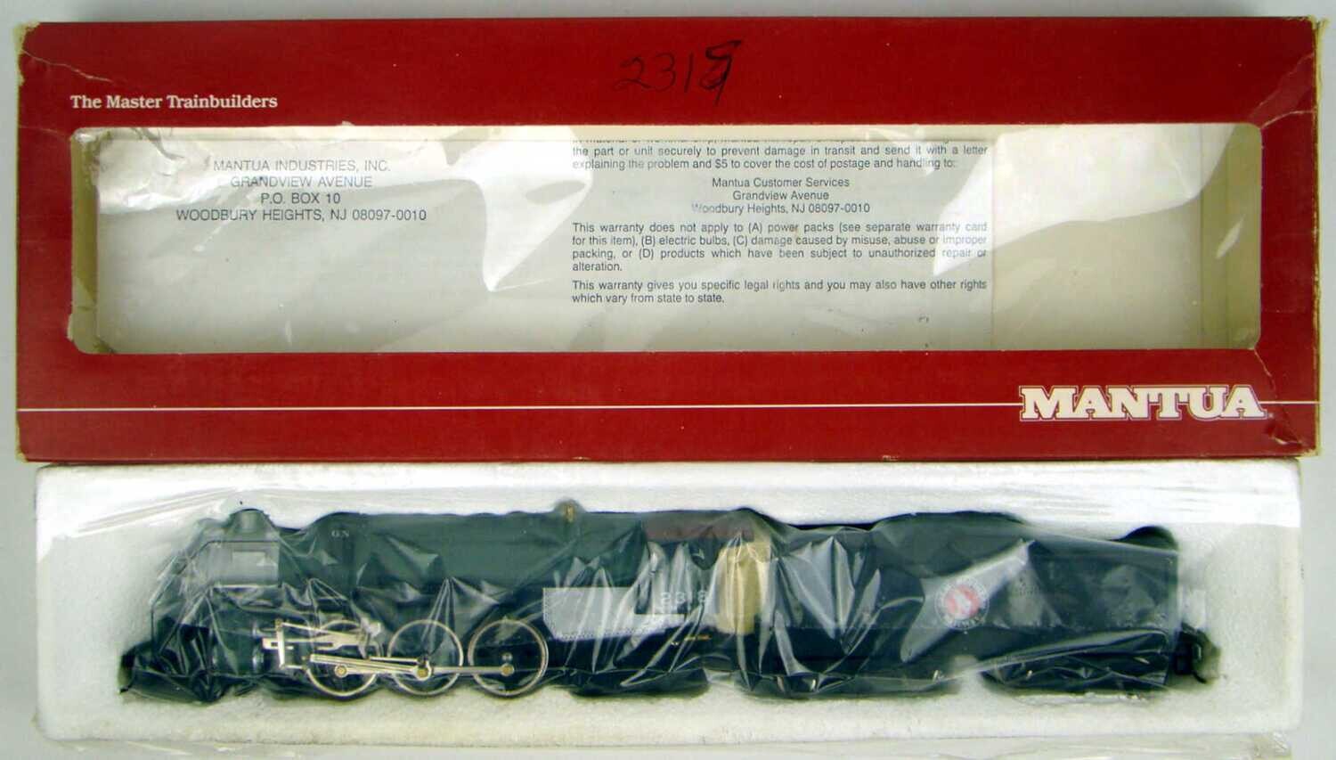 CUSTOM BARGAIN Mantua 356-001 Great Northern 4-6-4 Hudson Locomotive ...