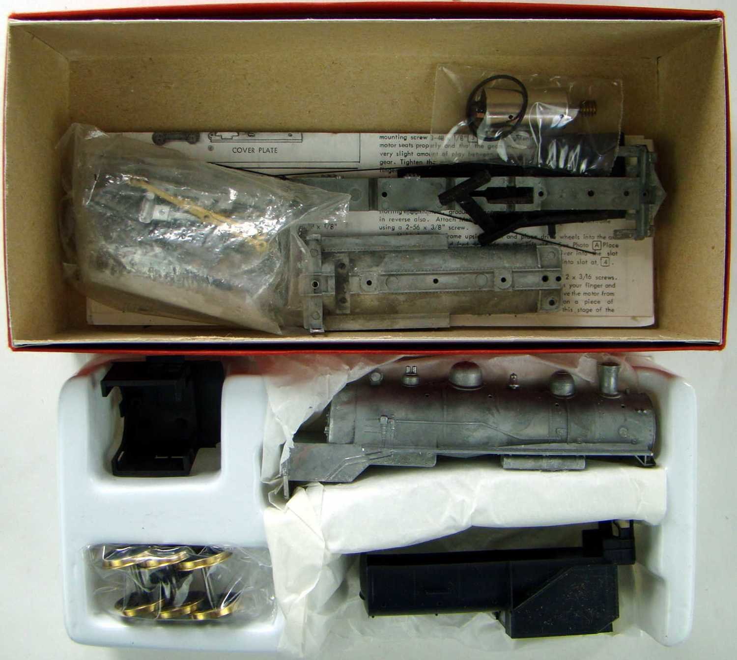 Roundhouse 455 Undecorated 4-6-0 "Ten Wheeler" Kit w/Can Motor HO Scale