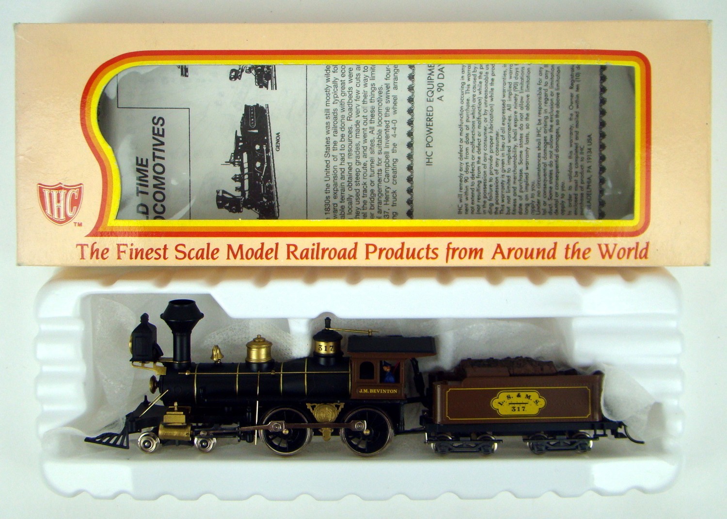 IHC M1221 J.M. Bevinton L.S. & M.S.R.R 4-4-0 American Standard ...