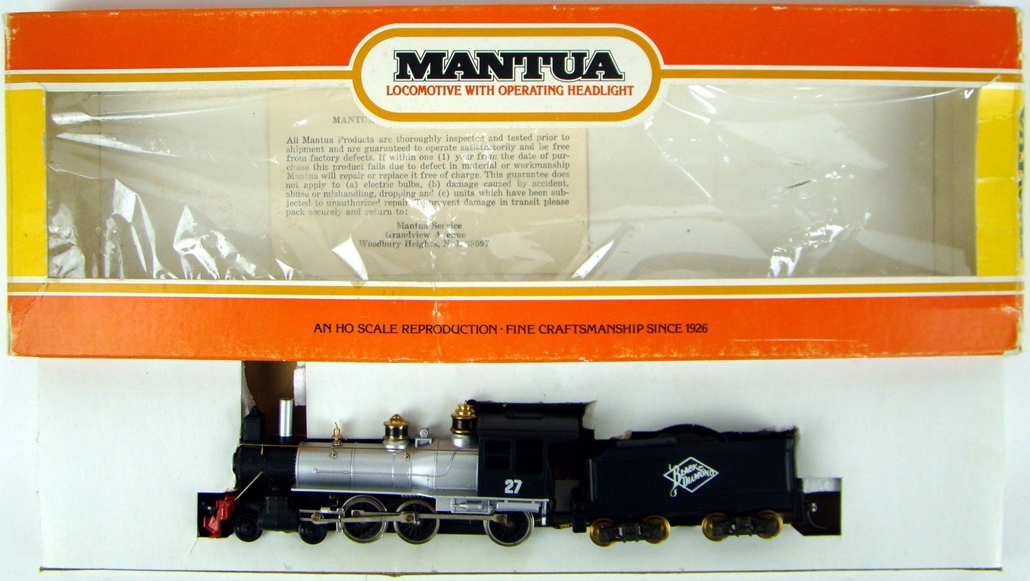 Mantua 308-27 Rogers LV Black Diamond 4-6-0 Ten Wheeler "Dixie Bell ...