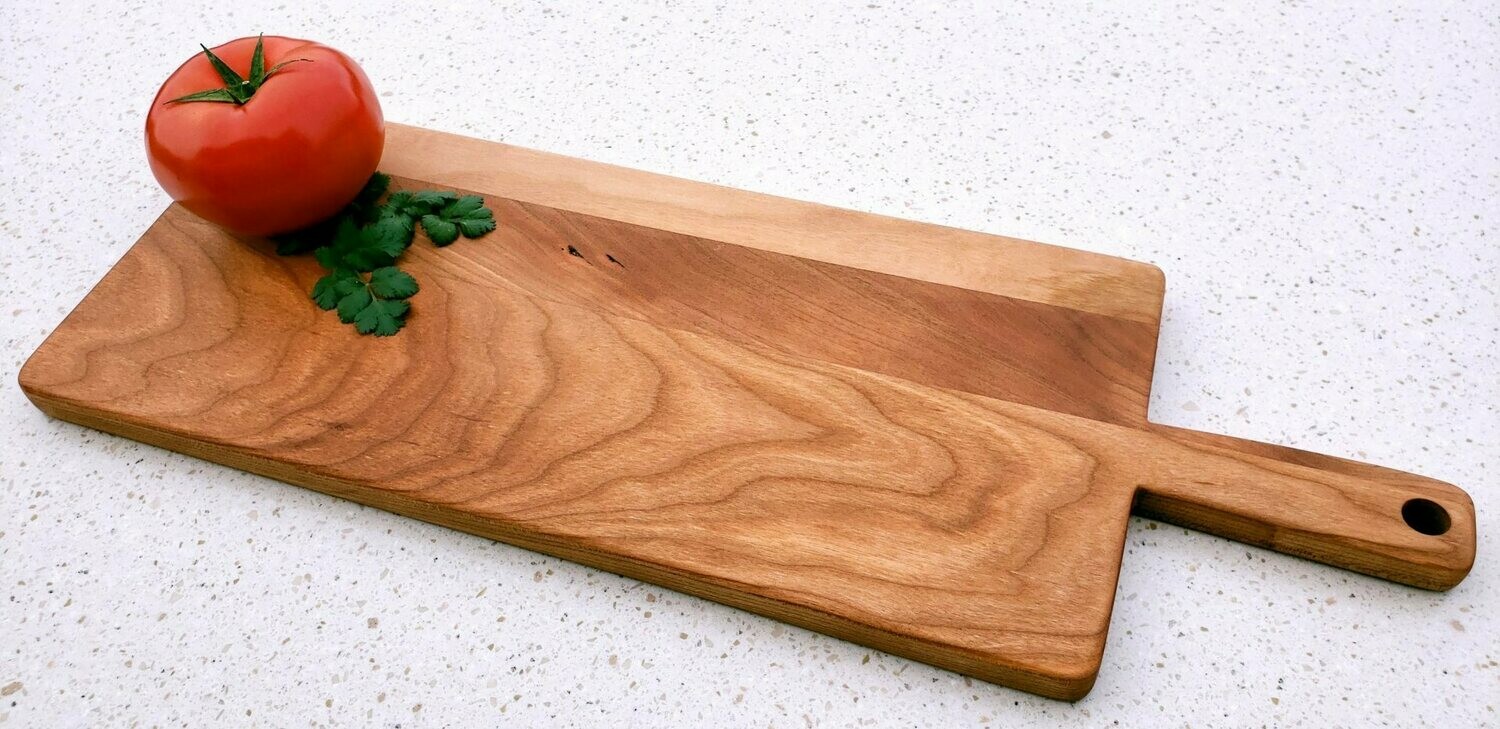 Cherry Serving Tray with Handle - 7" x 20" x 3/4"
