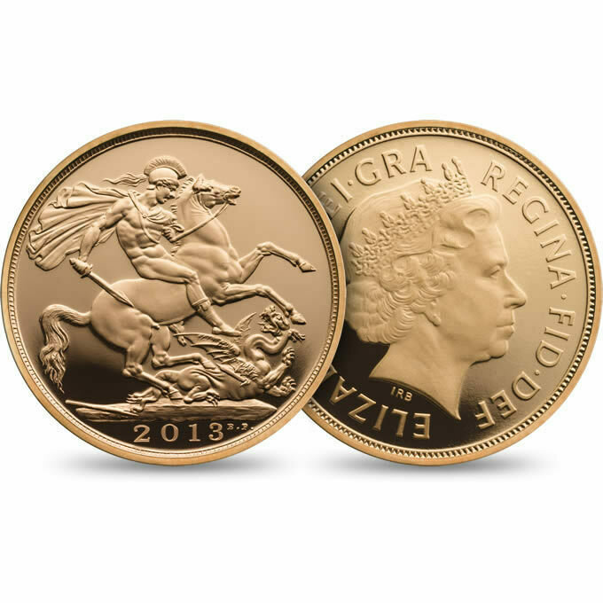 2013 St George and the Dragon £2 Gold Proof Double Sovereign Coin