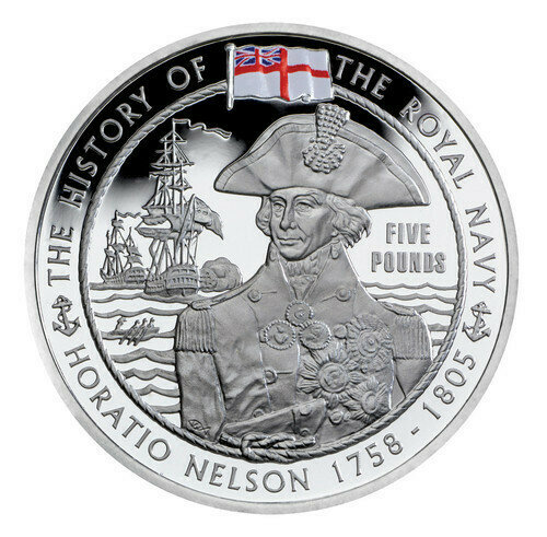 2003 Guernsey History of the Royal Navy Horatio Nelson £5 Silver Proof Coin