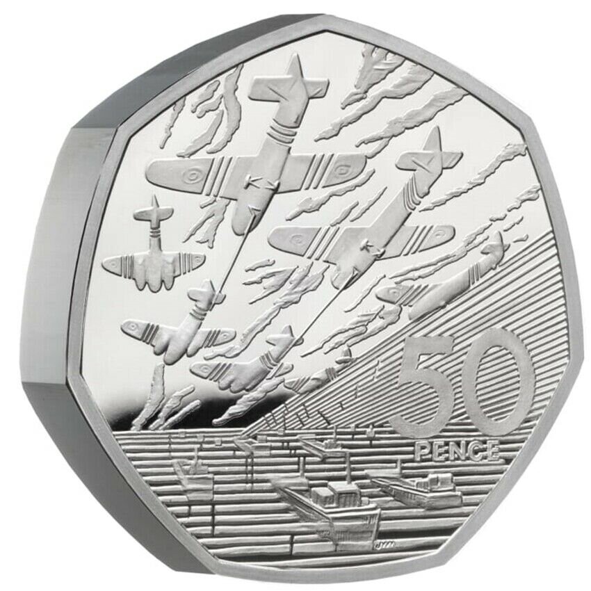 2019 D-Day Landings Piedfort 50p Silver Proof Coin - 1994