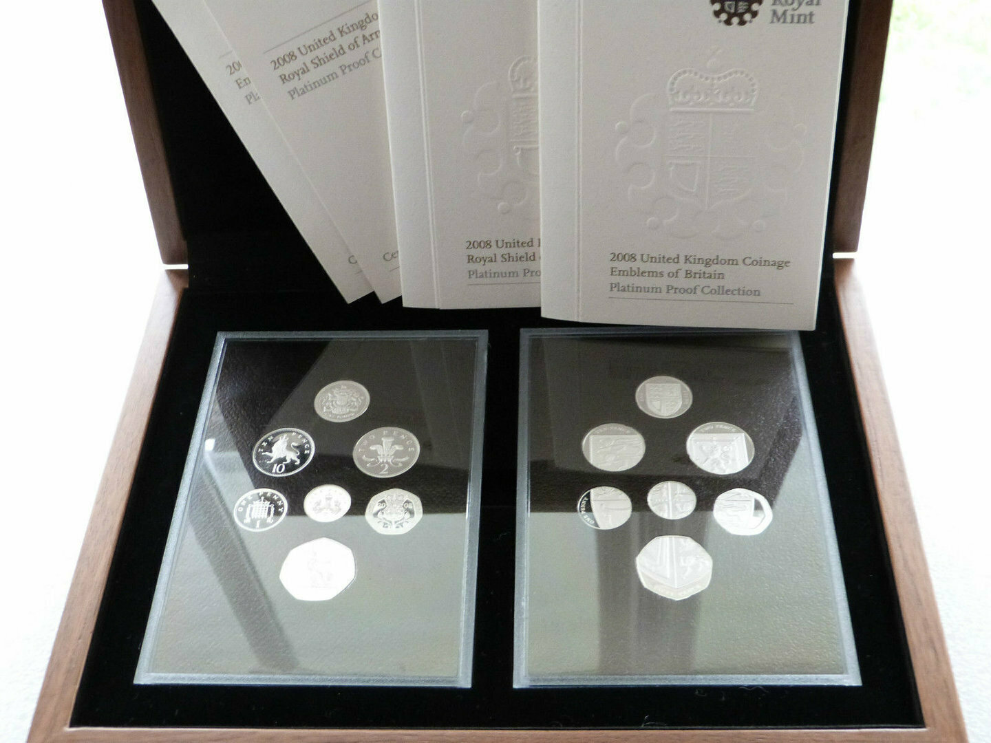 2008 Emblems of Britain Royal Shield of Arms Platinum Proof 14 Coin Set ...