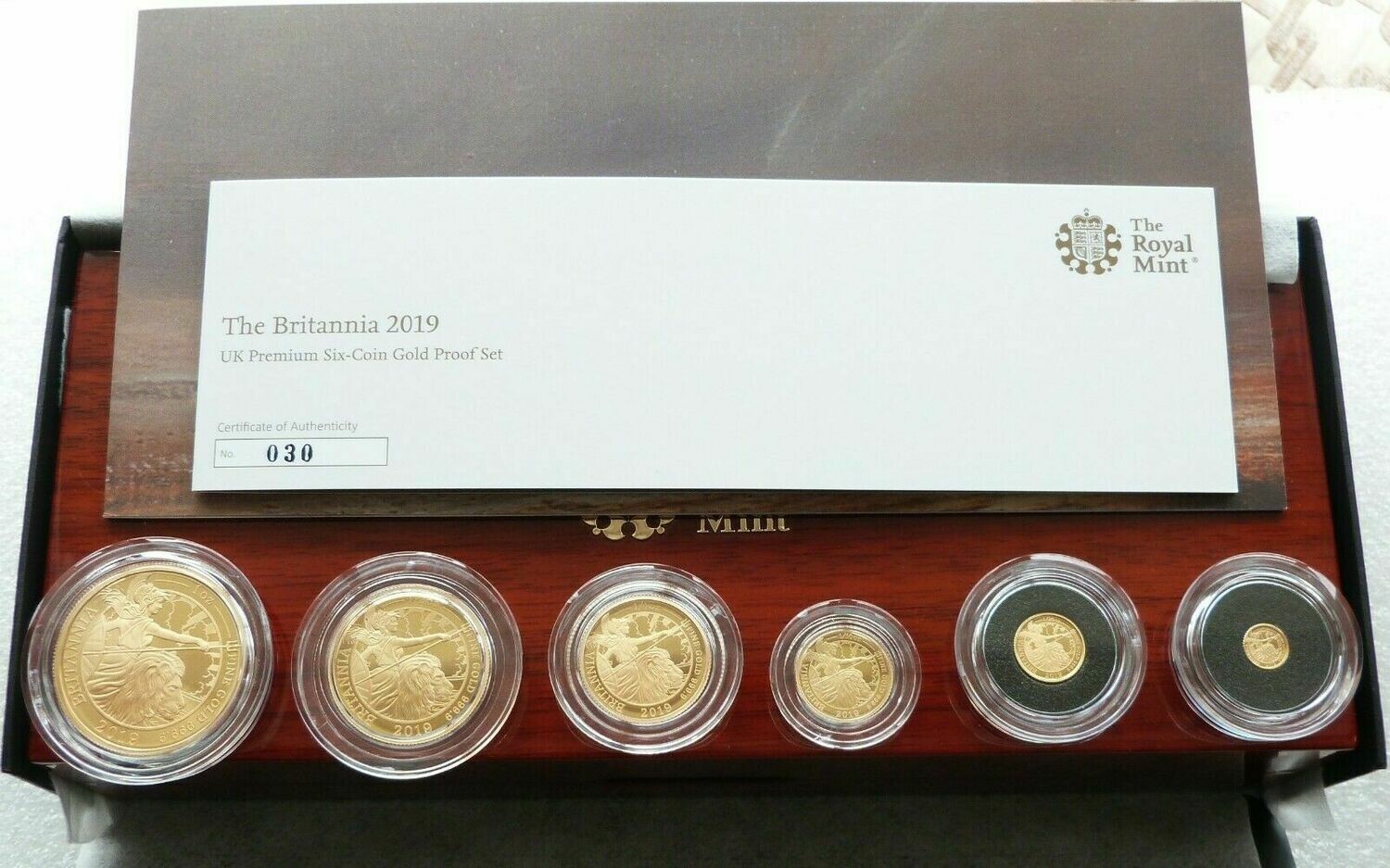 2019 Britannia Premium Gold Proof 6 Coin Set Box Coa
