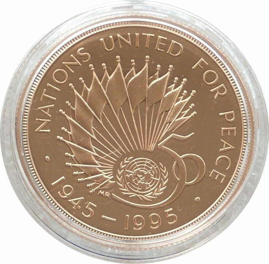 1995 United Nations £2 Gold Proof Coin Box Coa