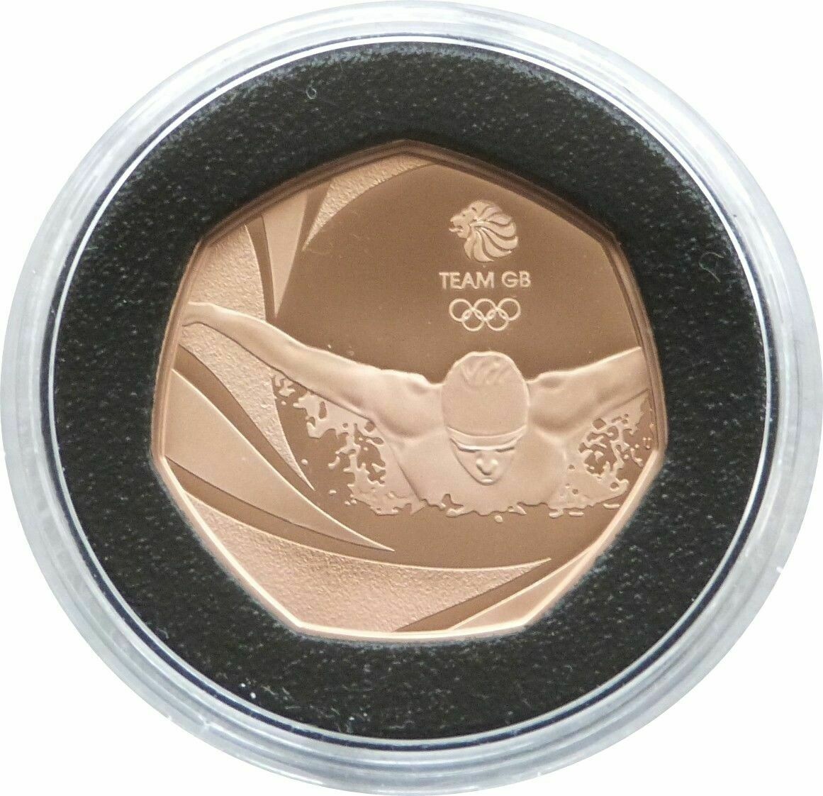 2016 Rio Olympic Games Team GB 50p Gold Proof Coin Box Coa