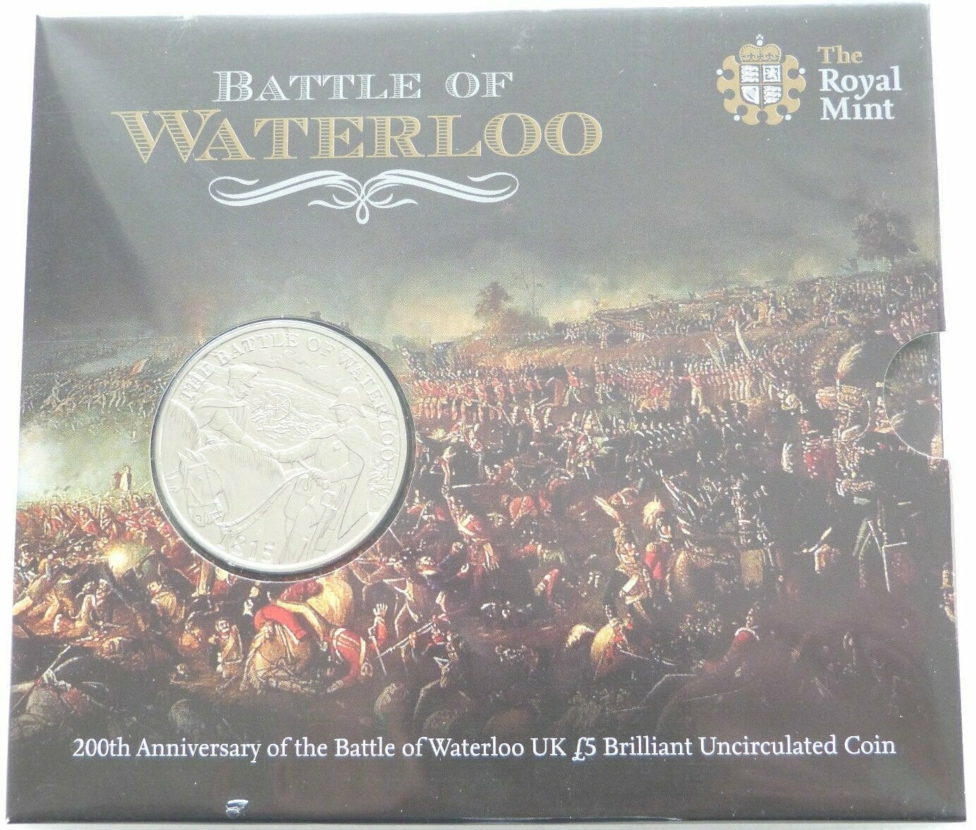 2015 Battle of Waterloo £5 Brilliant Uncirculated Coin Pack Sealed