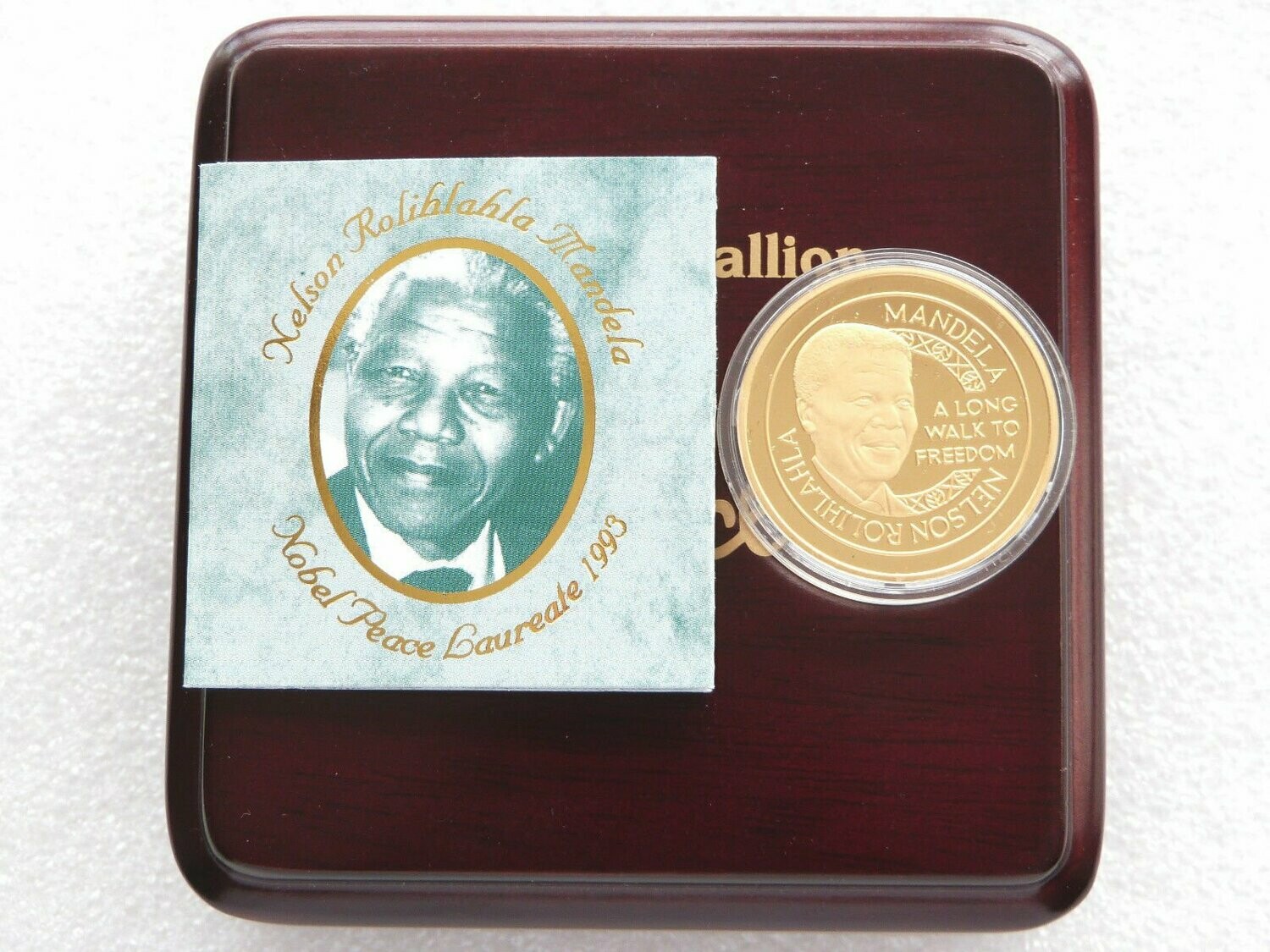2010 Norway Nelson Rolihlahla Mandela Mint Mark Gold Proof 1/2oz Medal ...