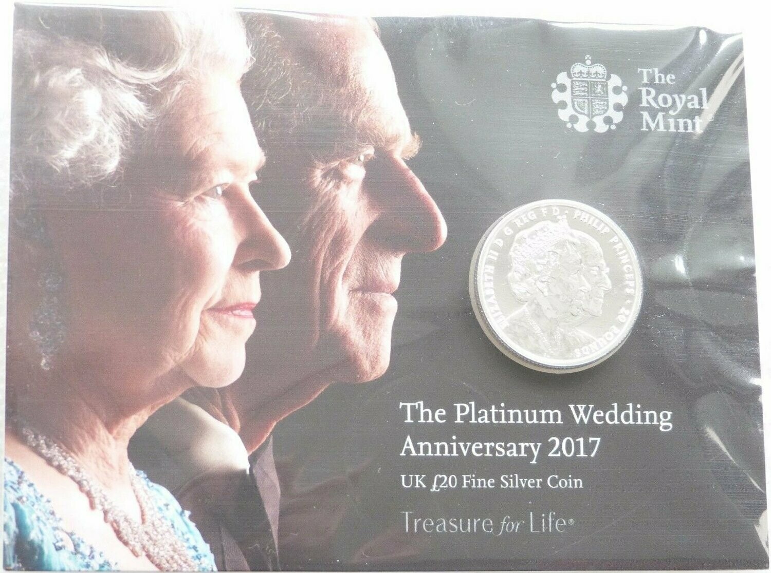 2017 Platinum Wedding £20 Silver Coin Mint Pack