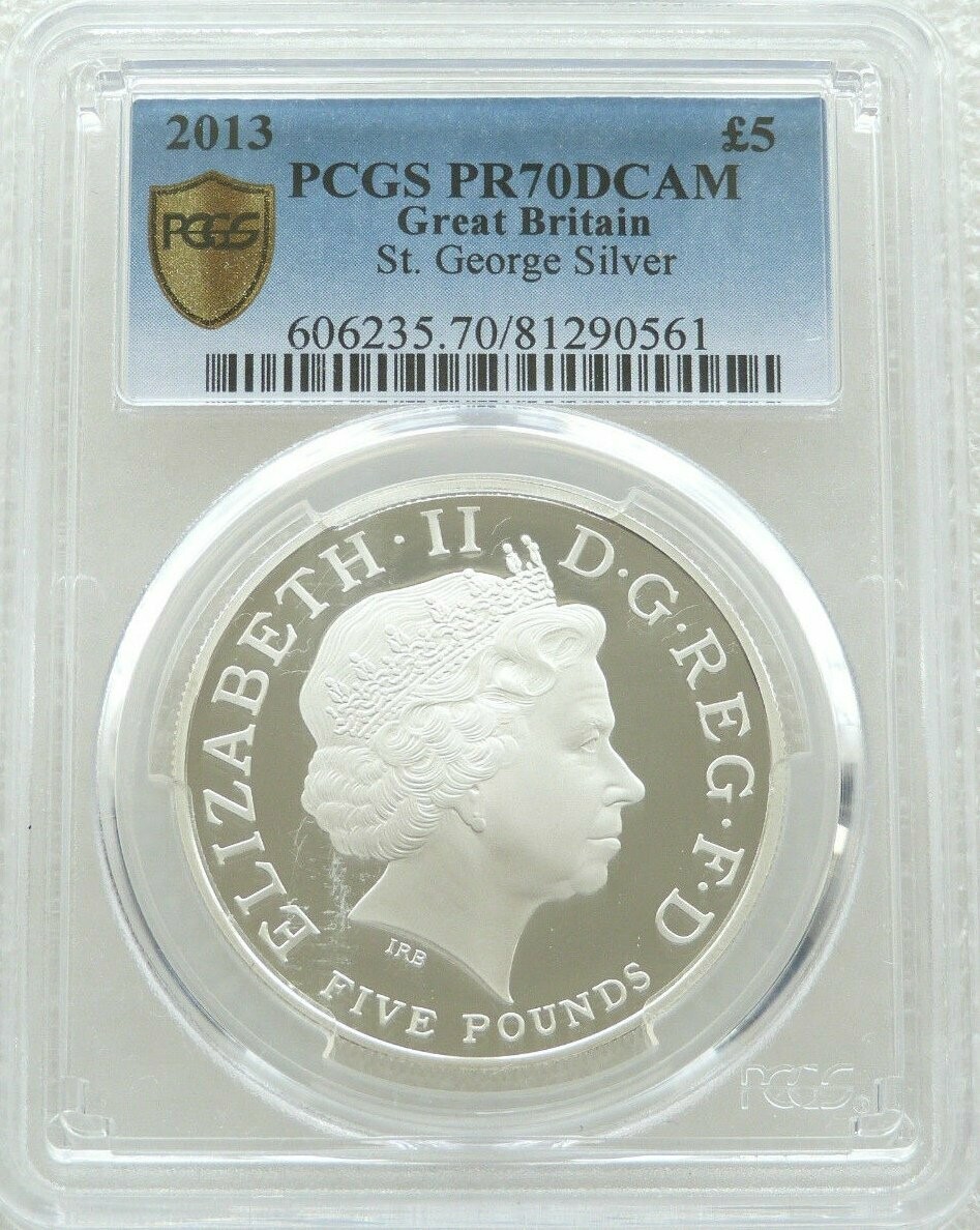 2013 Prince George Royal Birth St George and the Dragon £5 Silver Proof ...