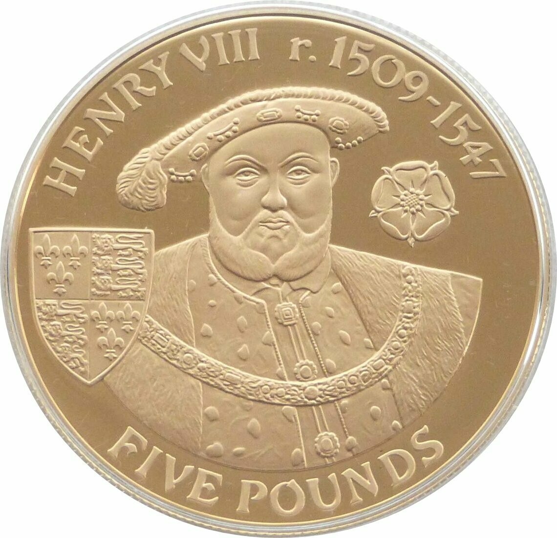 2007 Alderney King Henry VIII £5 Silver Gold Proof Coin