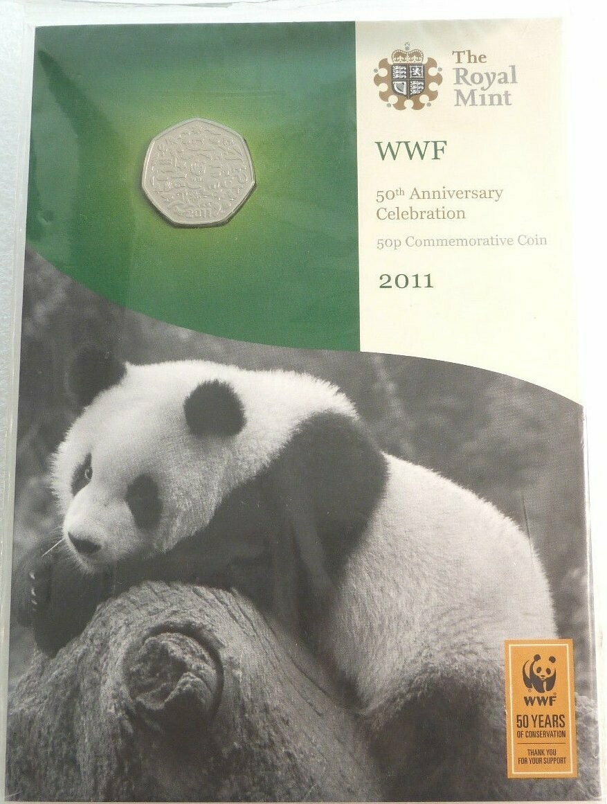 2011 World Wildlife Fund WWF 50p Brilliant Uncirculated Coin Hand Signed