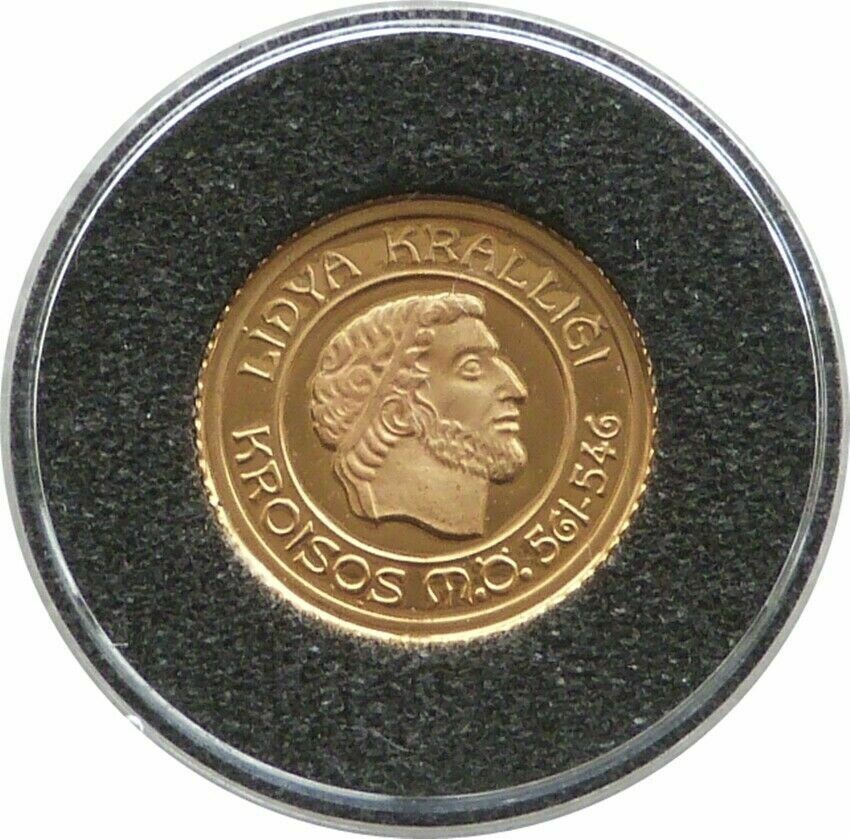 1997 Turkey Kroesus 1,000,000 Lira Gold Proof 1/25oz Coin