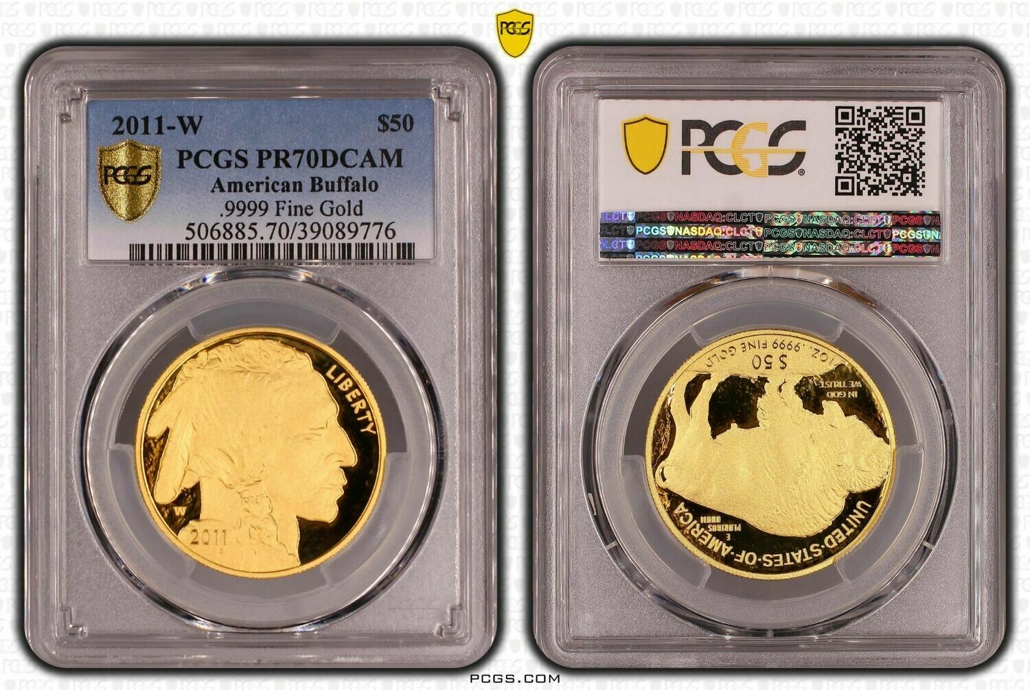 2011-W American Buffalo $50 Gold Proof 1oz Coin PCGS PR70 DCAM