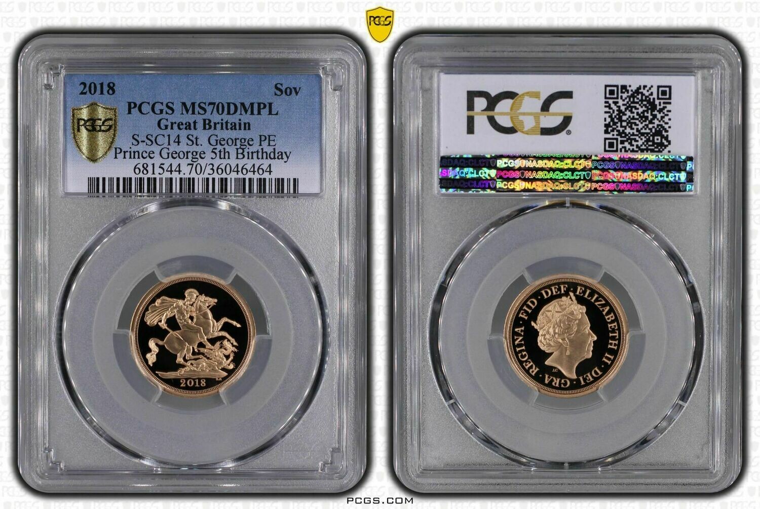 2018 Struck on the Day Prince George 5th Birthday Gold Full Sovereign ...