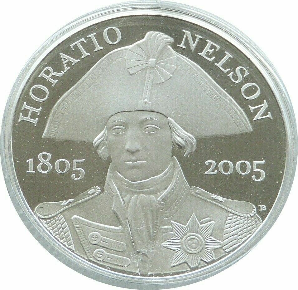 2005 Horatio Nelson Piedfort £5 Silver Proof Coin