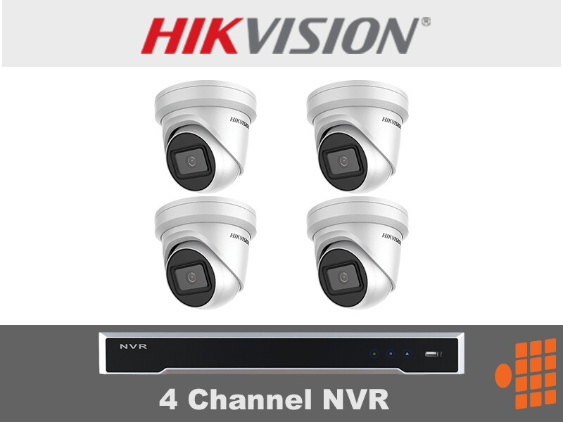 Hikvision Package - 4Ch NVR with four 4K Cameras