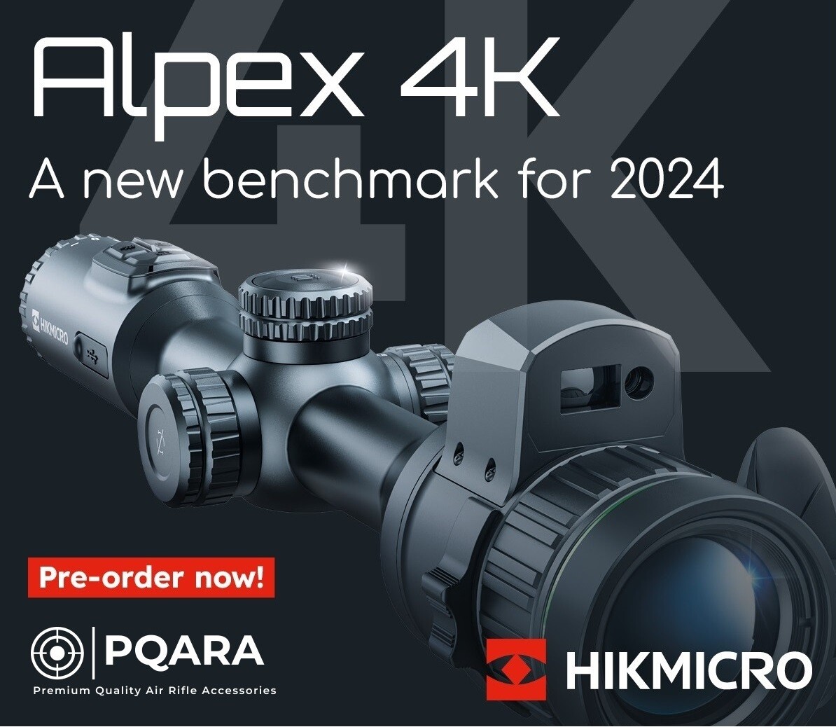 HIKMICRO ALPEX-4K-LRF A50EL Day & Night Rifle Scope with Laser Range ...