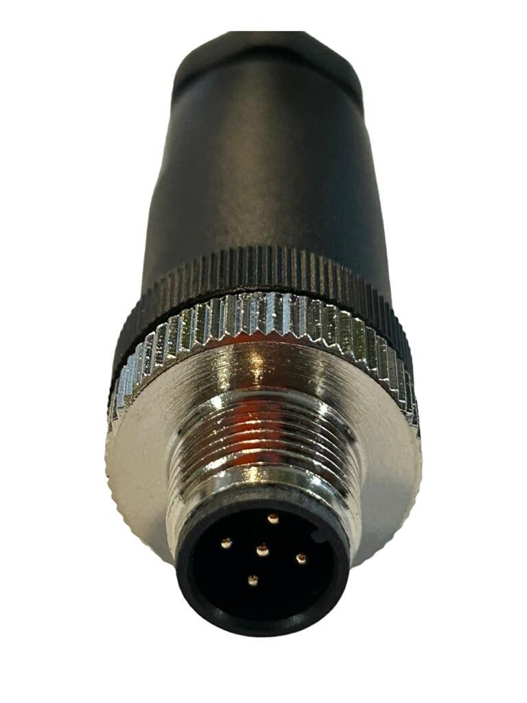 M12RM5K MKELECTRO CONECTOR RECTO PARA SENSOR M12 MACHO 5 PINES PG9